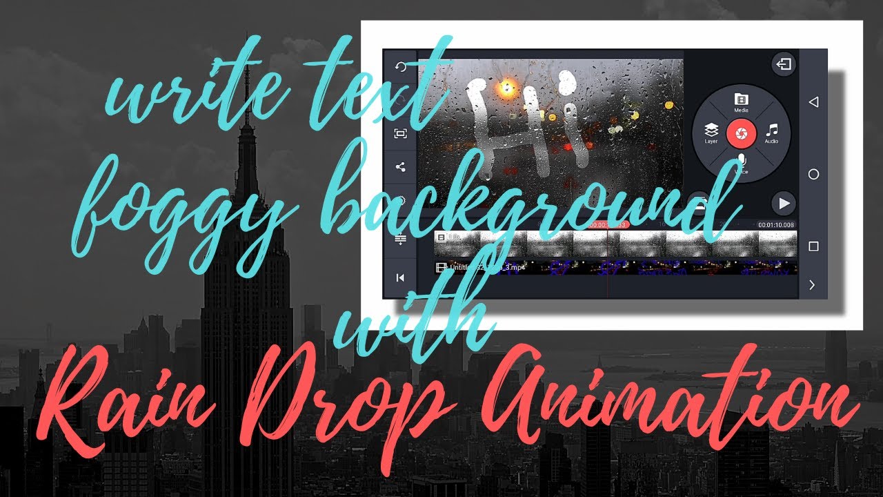 How To Write Text! Foggy Background With Raindrop Animation Effect ...