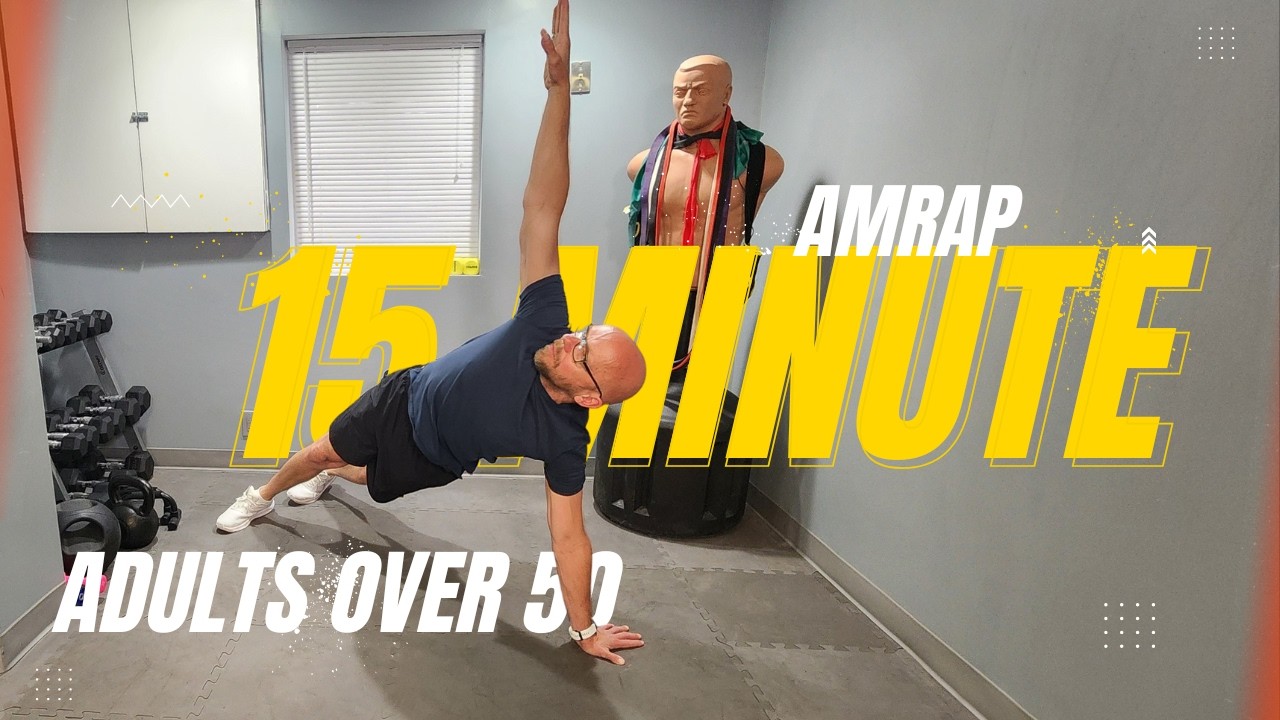 15 Minute AMRAP Workout for Adults Over 50 | No Equipment Full Body ...