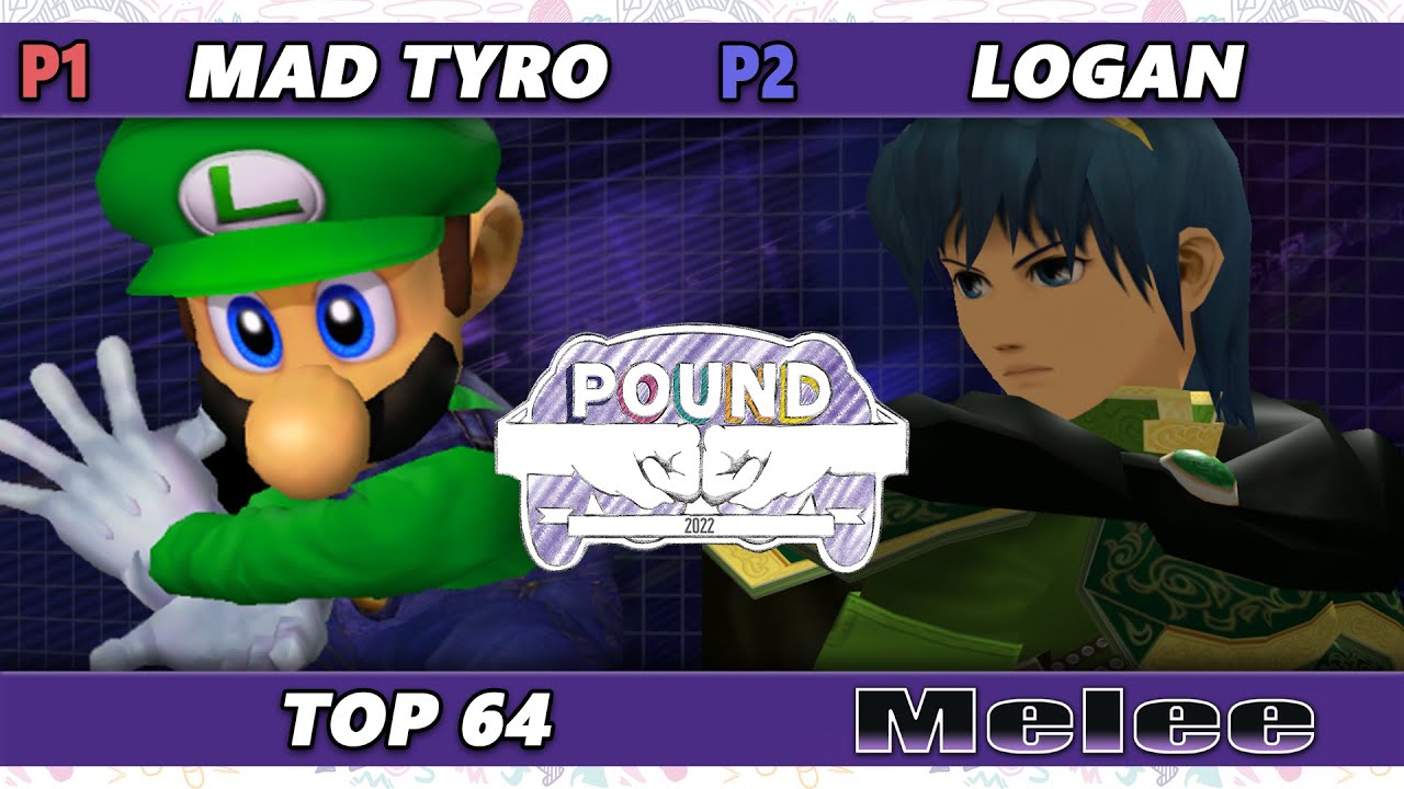 Pound 2022 Top 64 - Logan (Marth) Vs. Mad Tyro (Luigi) SSBM Smash Melee ...