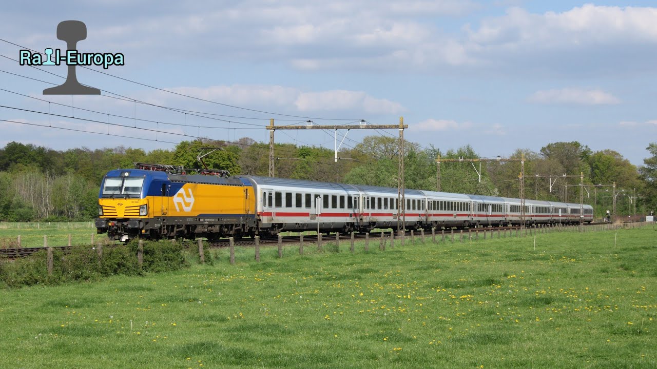 NSI 193 948 komt met IC Berlijn langs Gooikerdijk richting Amsterdam CS ...