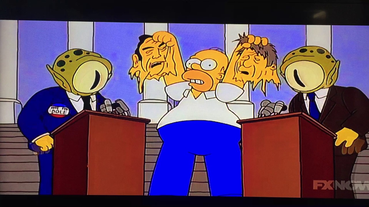 Kodos and Kang- It's a 2-party system. Throw your vote away on a 3rd ...