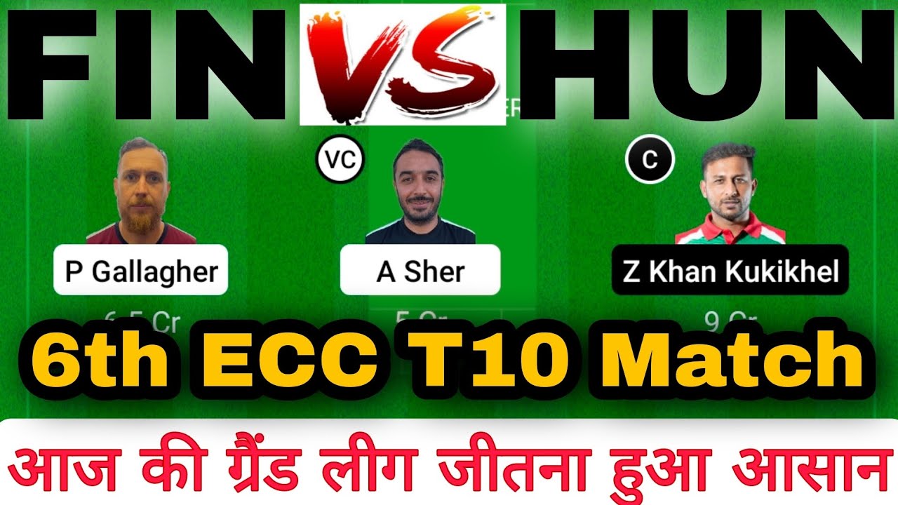 FIN vs HUN DREAM11 || HUN Vs FIN Dream11 Prediction || FIN VS HUN 6TH ...