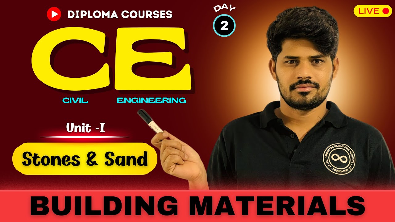 Stones & Sand | Building Materials | Unit- I | Civil Engineering | Day ...