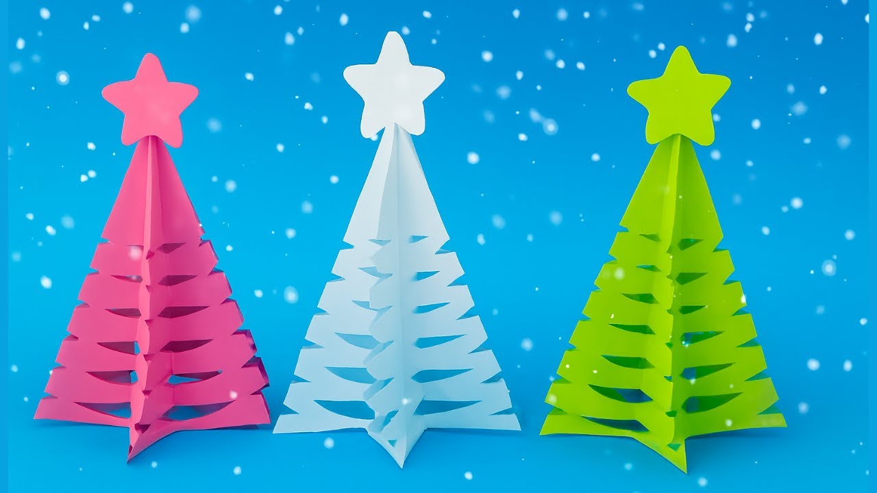 3D Paper Christmas Tree | How to Make a 3D Paper Xmas Tree DIY Tutorial ...