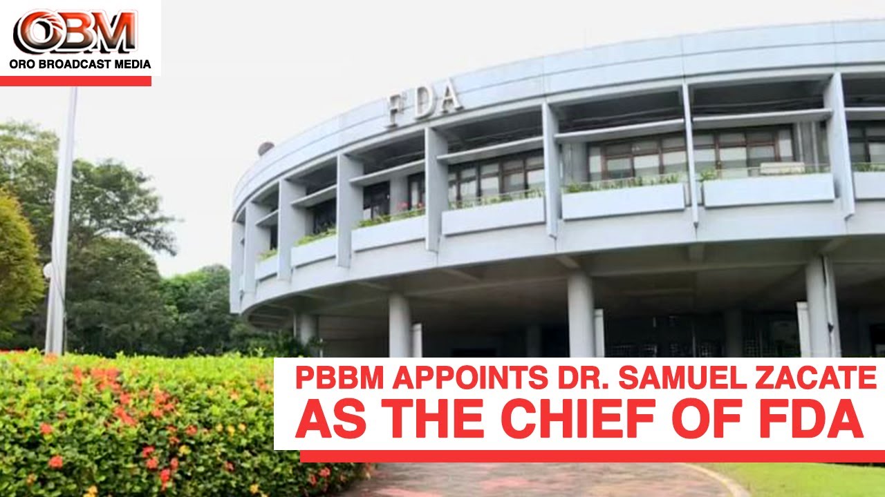 PBBM APPOINTS DR. SAMUEL ZACATE AS THE CHIEF OF FDA - YouTube
