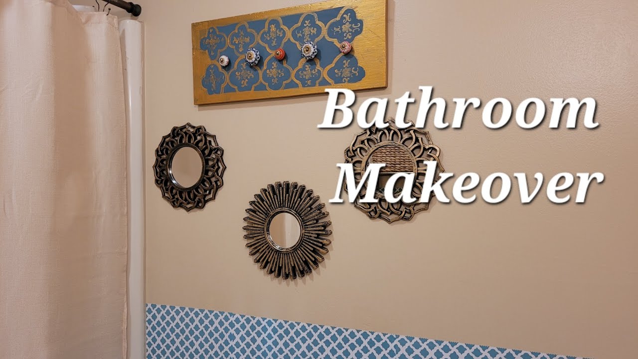 DIY Dollar Tree Contact Paper Bathroom Makeover - YouTube