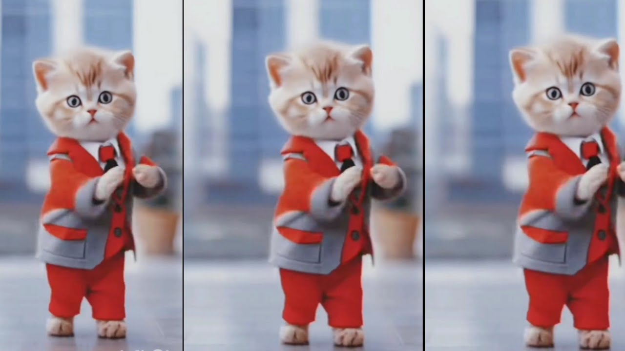 Funny Cat DANCE Billi cartoon 4 Cats nursery rhymes cartoon kids video ...