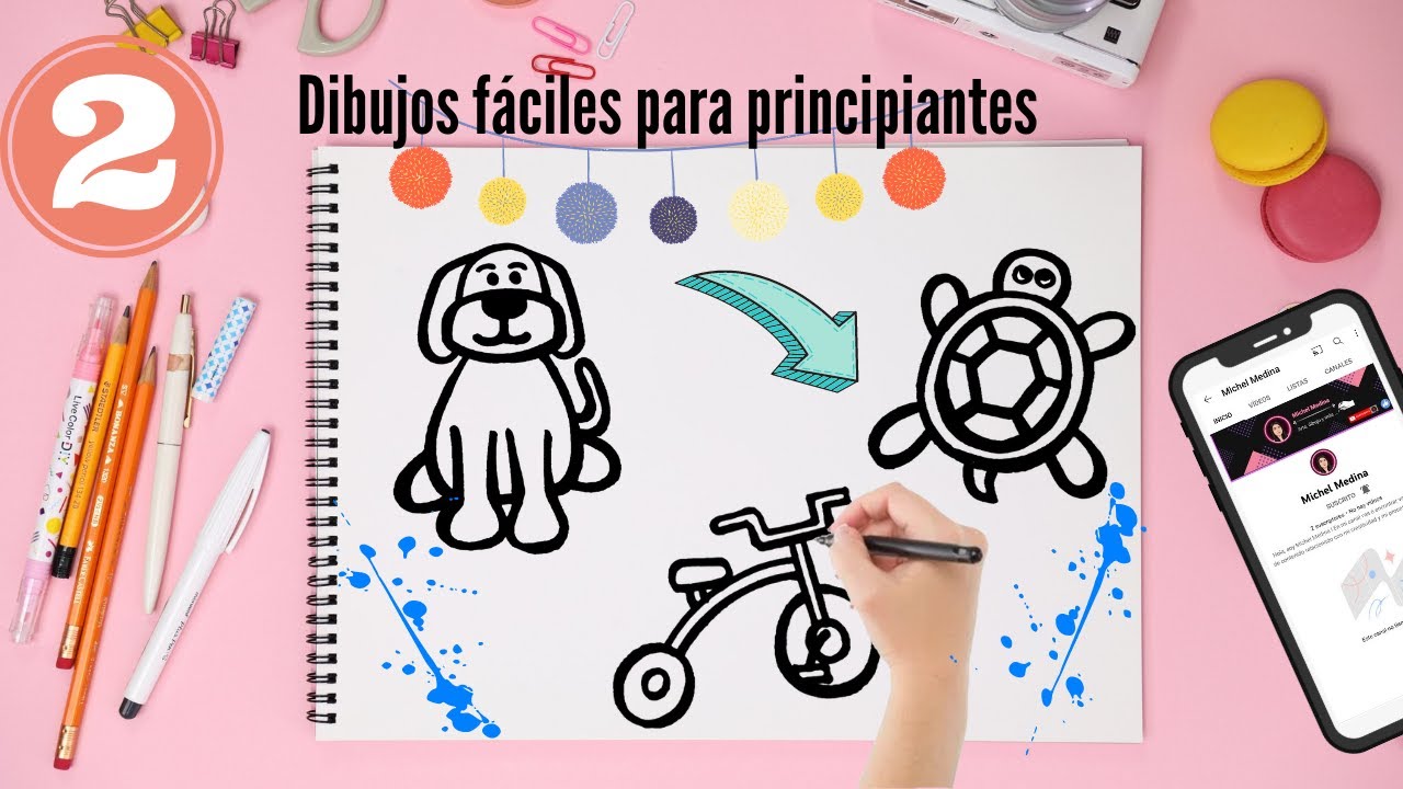 Dibujos FÁCILES para principiantes ( PARTE 2 ) - Michel Medina - YouTube