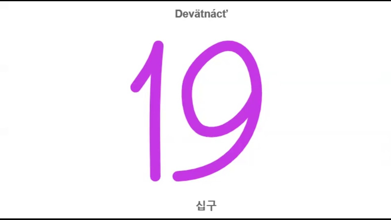 슬로베키아어 Slovak 숫자 Numbers - YouTube