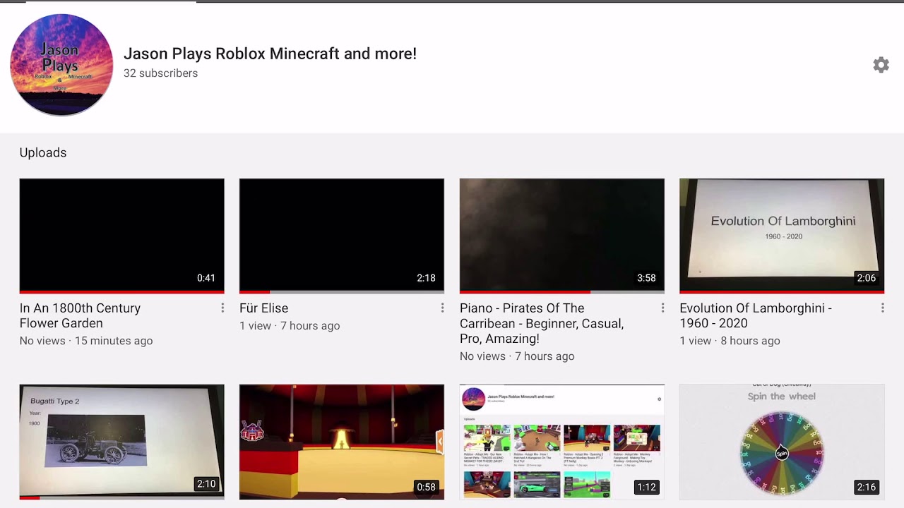 My YT Home Page - Did I make this in May or June? - YouTube