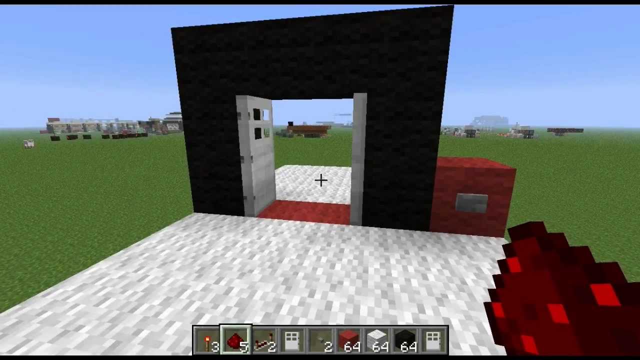 Minecraft Simple Compact Double Door Tutorial - YouTube
