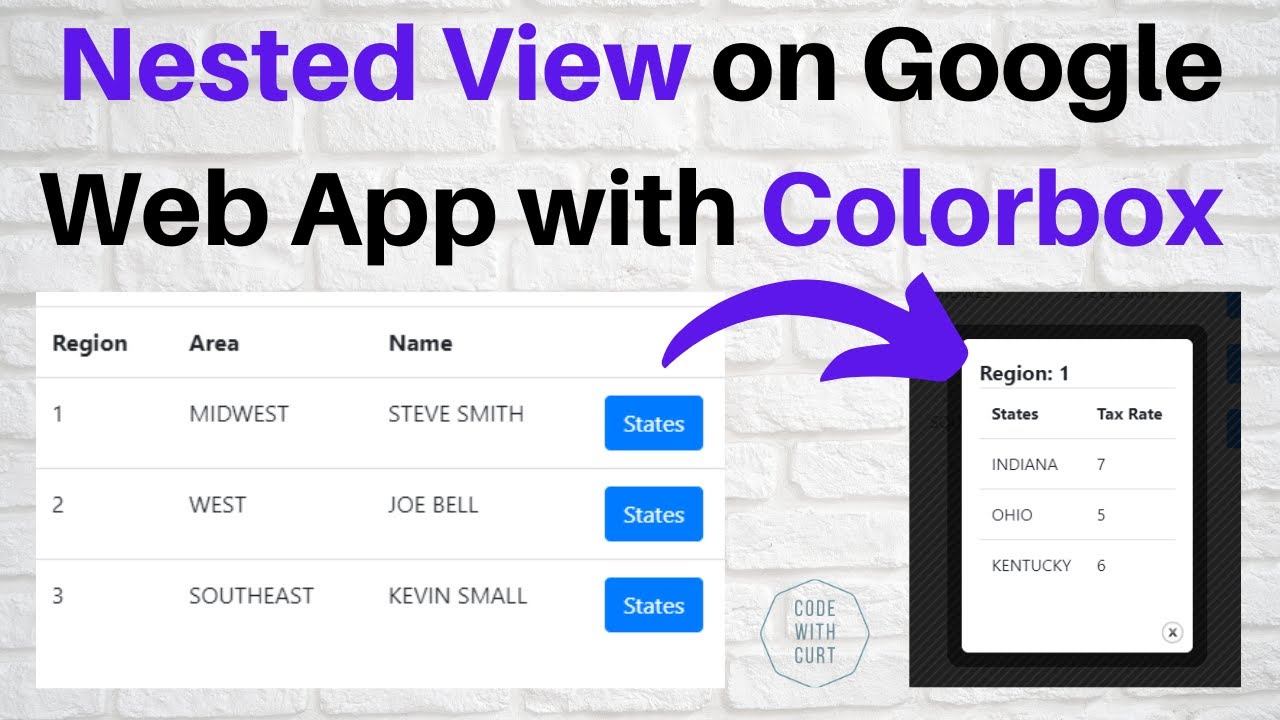Create Nested View on Google Web App using Colorbox - YouTube