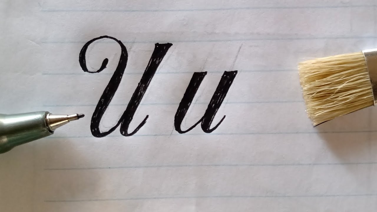 La Letra U En Cursiva COMO HACER Letra U En CURSIVA MINUSCULA | HOW TO