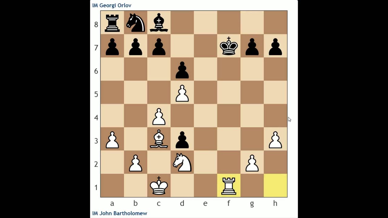 Tournament Analysis #3: IM Bartholomew vs. IM Georgi Orlov (Black ...