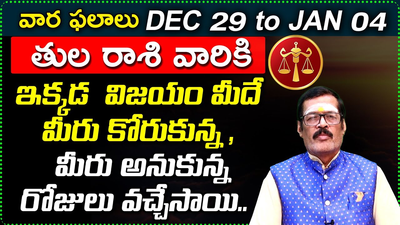 Thula rashi DEC 29 to JAN 04 weekly horoscope | Dec 29th - Jan 04th ...