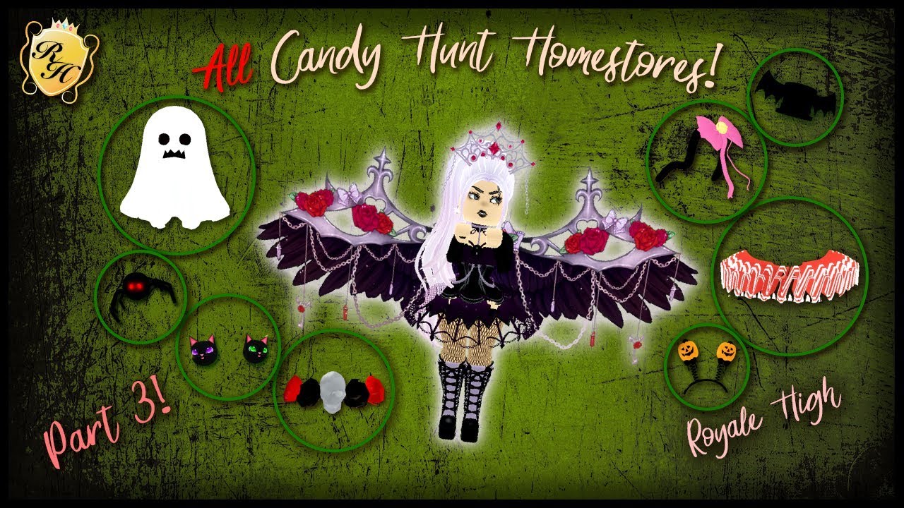 ALL Homestore Candy Locations Part 3! Royale High Halloween Event 2019 ...