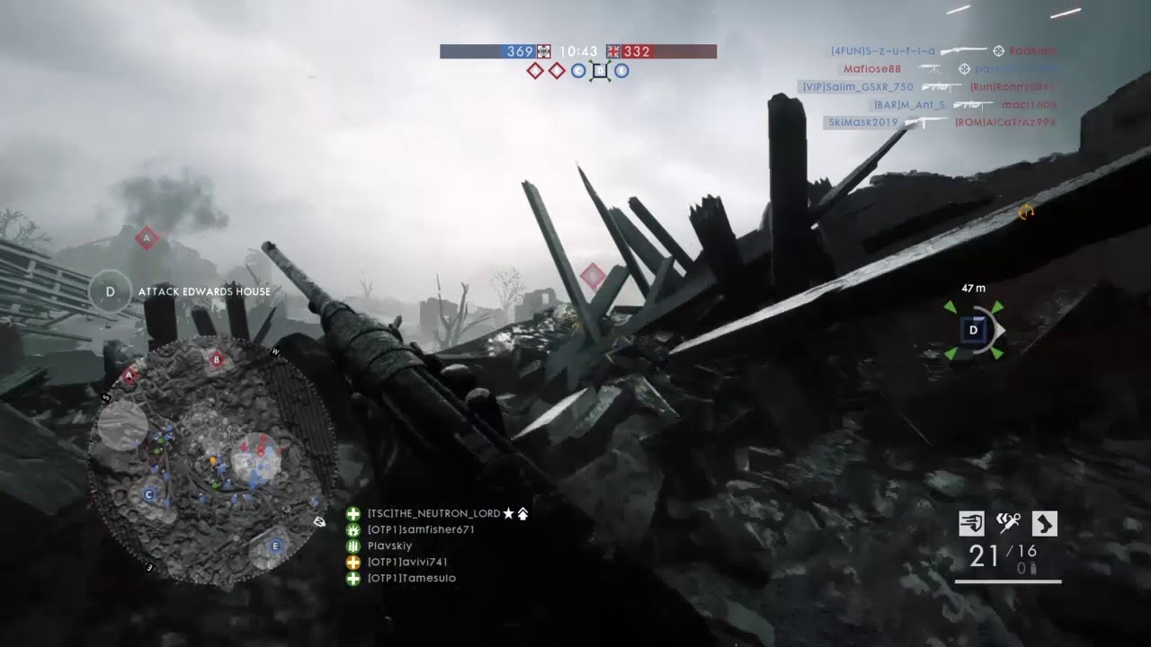 BATTLEFIELD 1-[61-6] with SL sweeper on conquest - YouTube