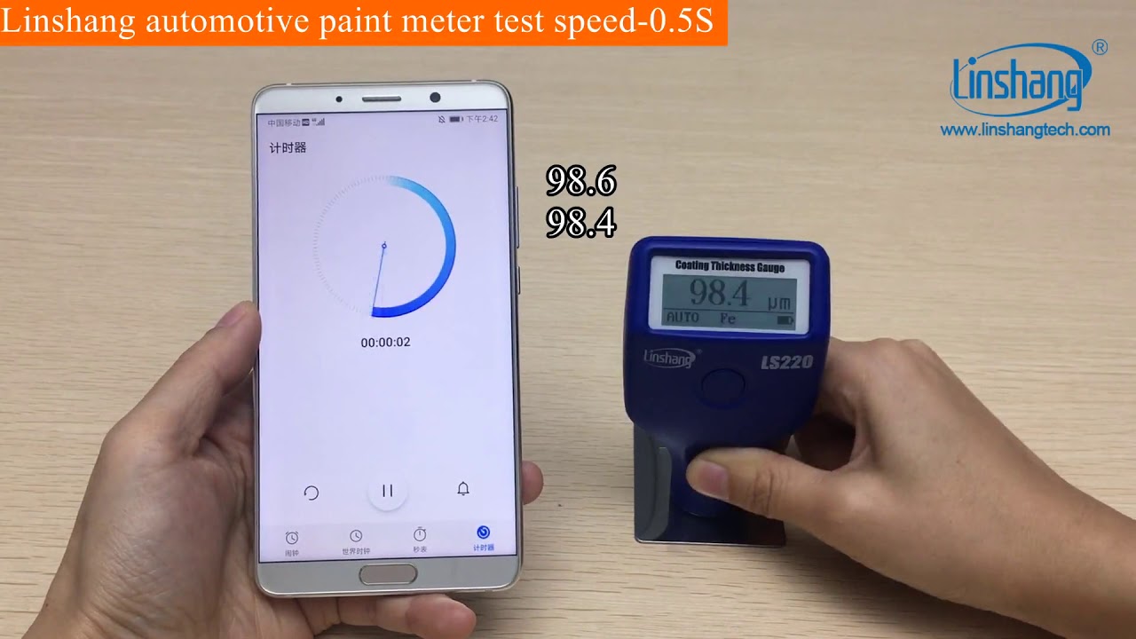 LS220 coating thickness gauge - YouTube