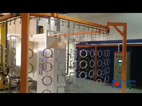 india lamp powder coating line - YouTube