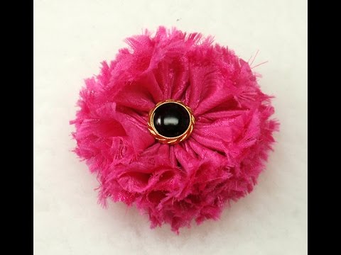 DIY Shabby Chic Fabric Flower, Tattered But Never Fray, Tutorial - YouTube