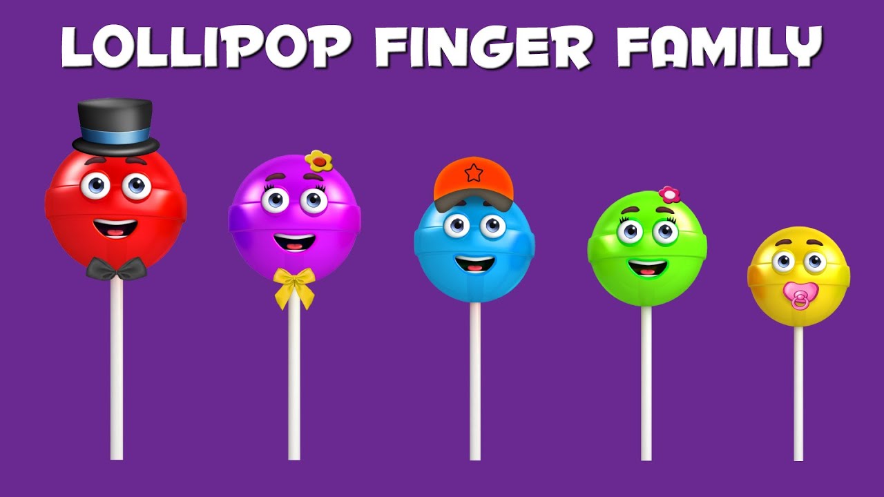 Lollipop Finger Family | Daddy Finger | Finger Family Songs | Funny ...