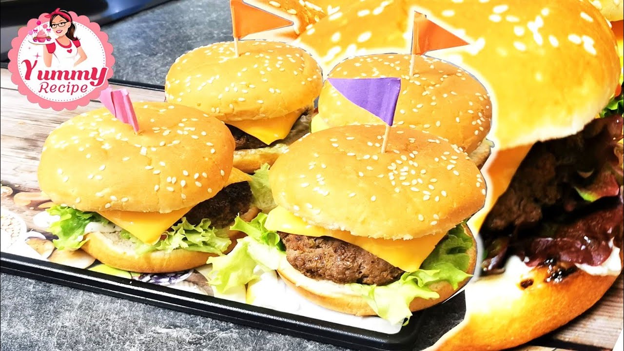 How to make Homburger at home طرز تهیه همبورگر در خانه - YouTube