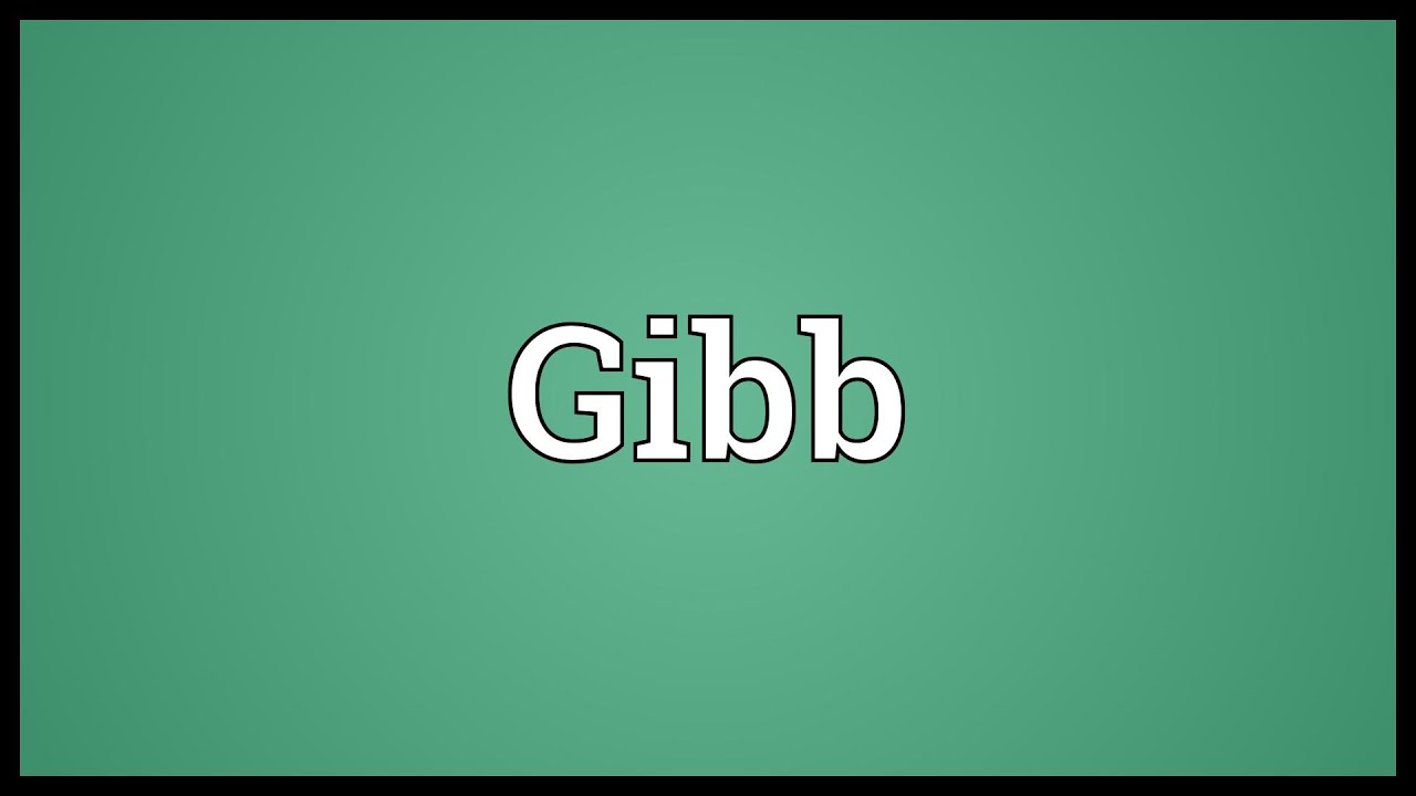 Gibb Meaning - YouTube