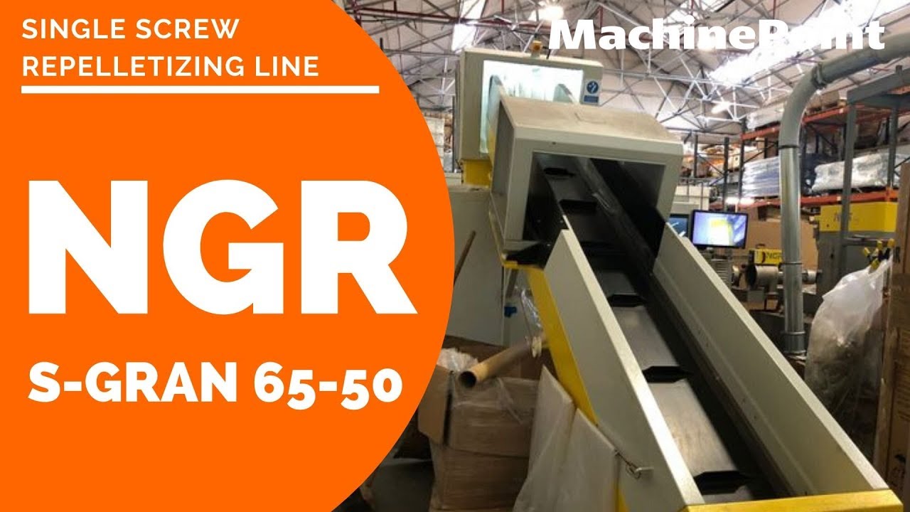 NGR S-Gran 65-50 Single screw repelletizing line | NGR Machines - YouTube