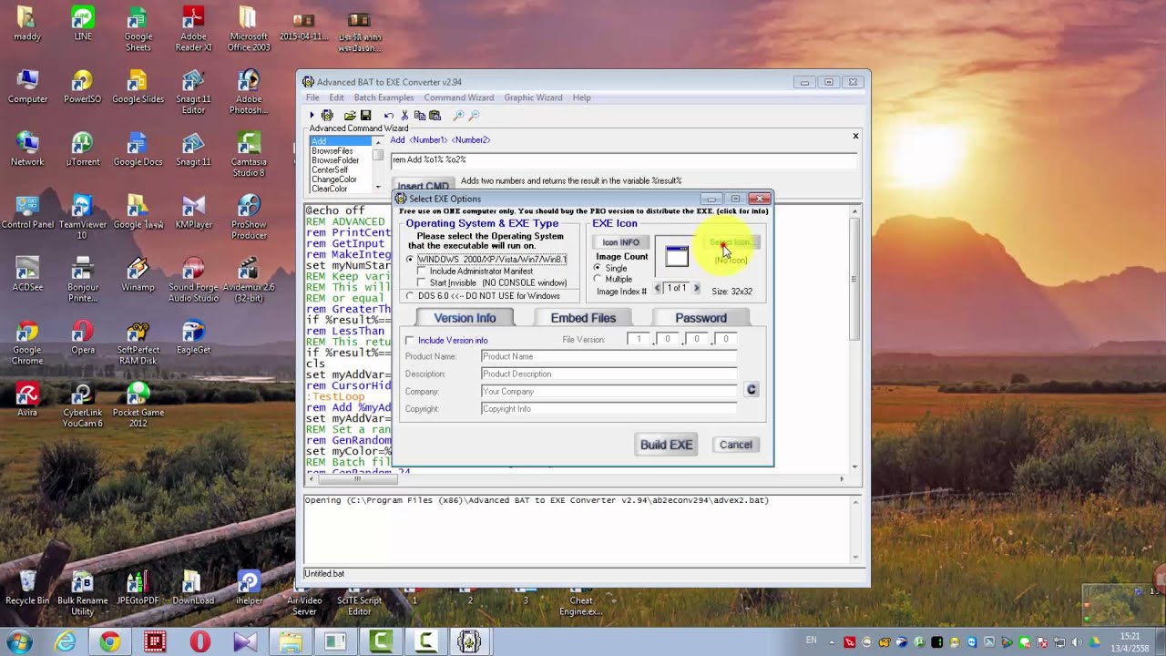 Advanced BAT to EXE Converter - YouTube