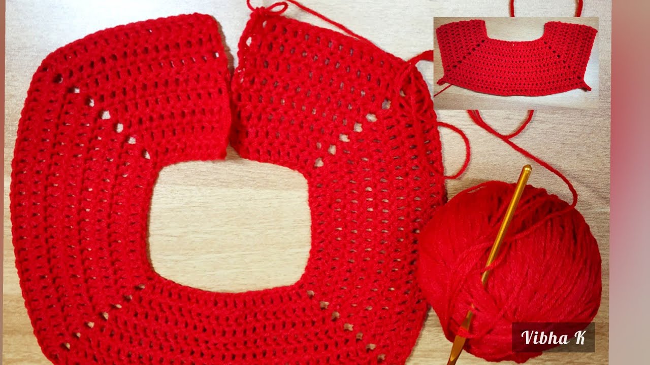 Crochet yoke / Crochet square yoke for any dress - YouTube