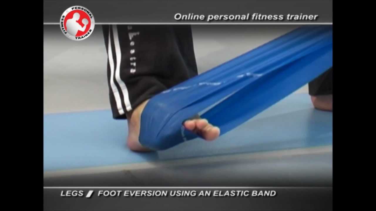 LEGS - FOOT EVERSION USING AN ELASTIC BAND - YouTube