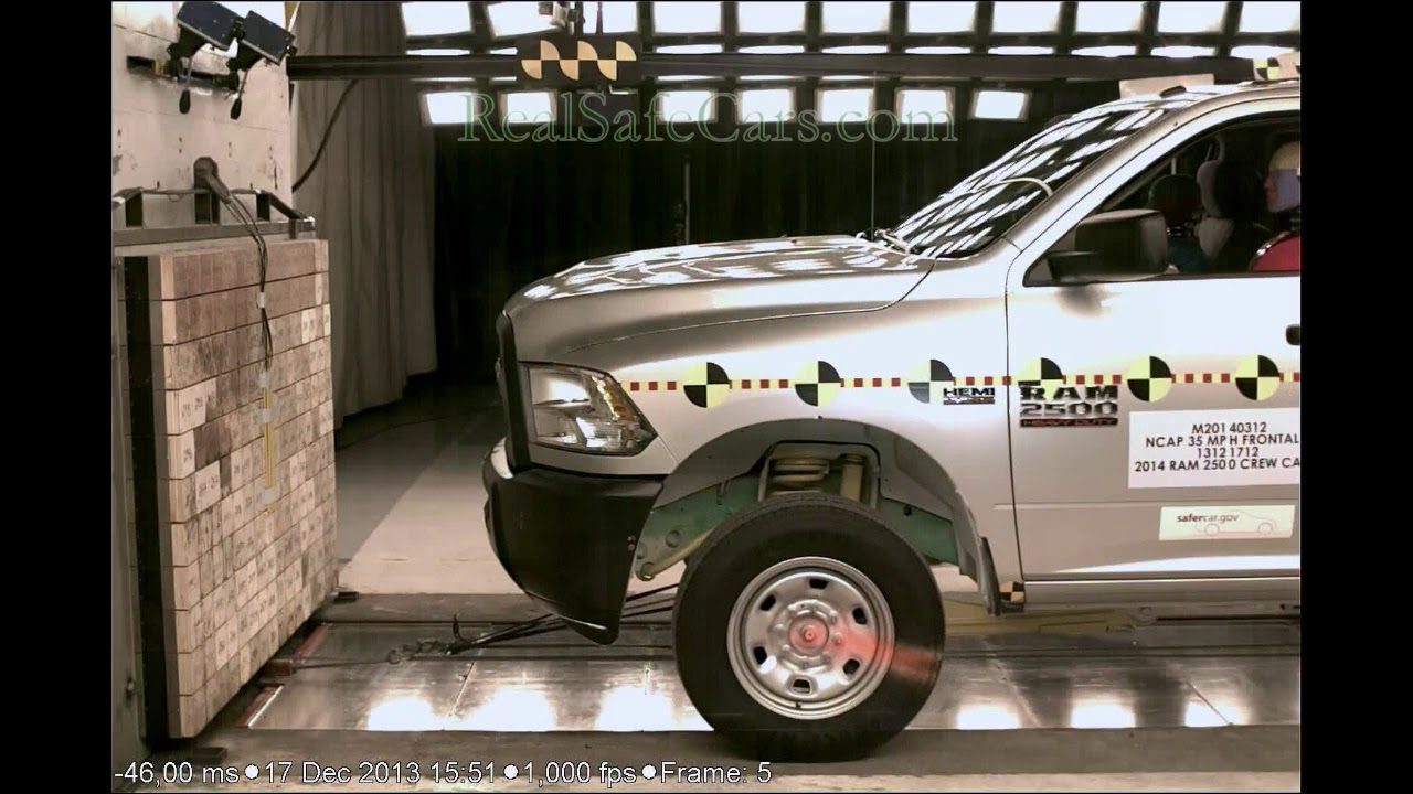 Dodge 2500 (2014) Crash Tests (Side-Pole, Front, Side) - YouTube