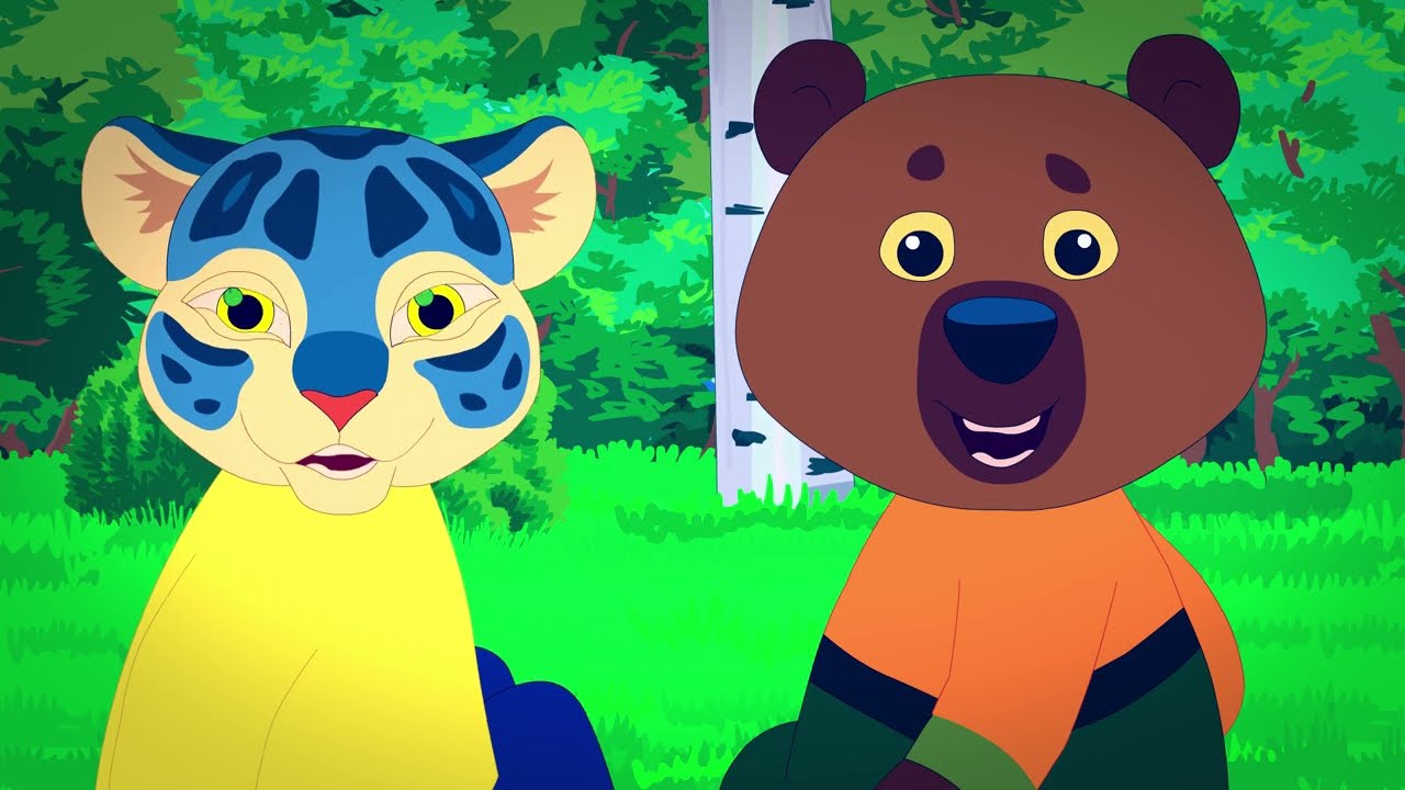 Cooperation & Fun | Bear and Leopard Kids Songs for Toddlers - YouTube