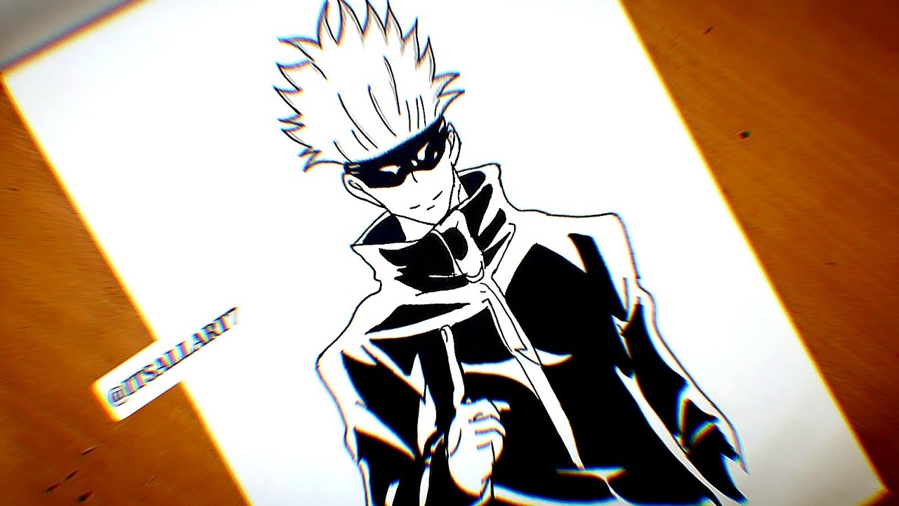 Drawing - gojo satoru full body // speed drawing - gojo satoru full ...