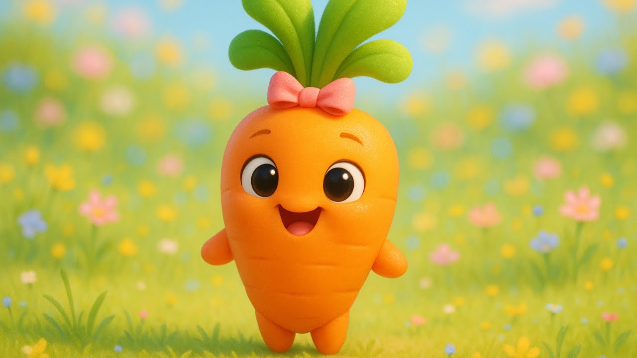 Carrot, Orange and Bright | Vegetables | Kids Song & Nursery Rhyme ...