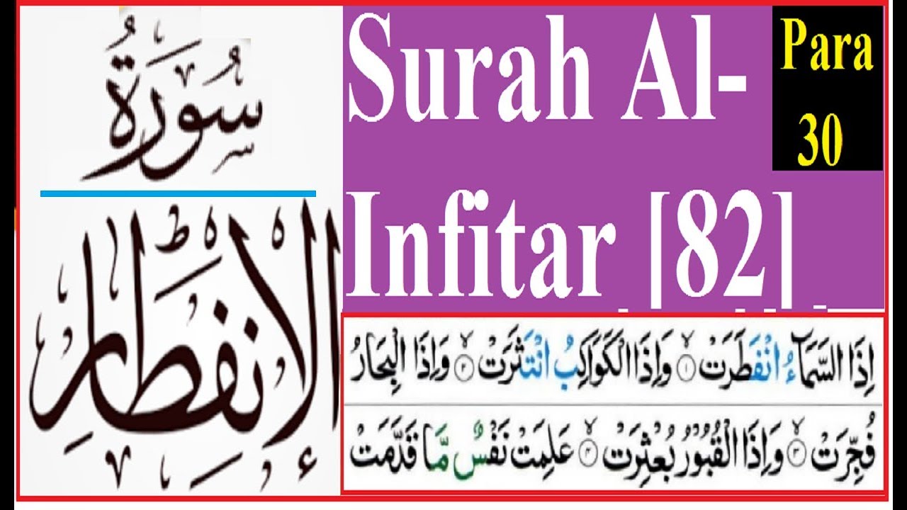Surah Al Infitar 82 word by word by Abid raja