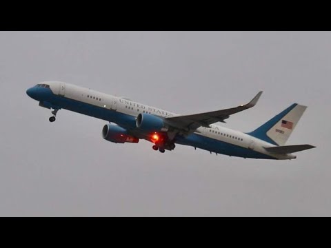 U.S Air Force - Air Force 2 - Landing & Takeoff From Willow Run Airport ...