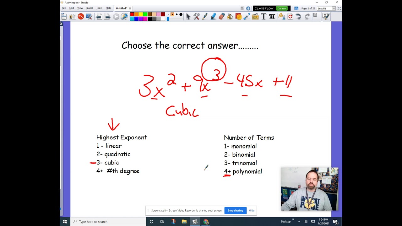 Algebra 6.1 Vocabulary Review - YouTube