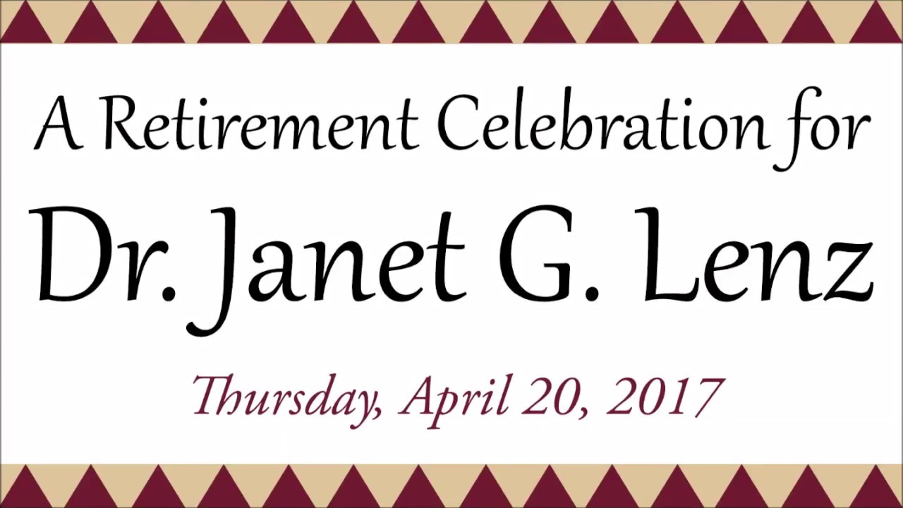 Janet Lenz Retirement Celebration 3 of 4 - YouTube