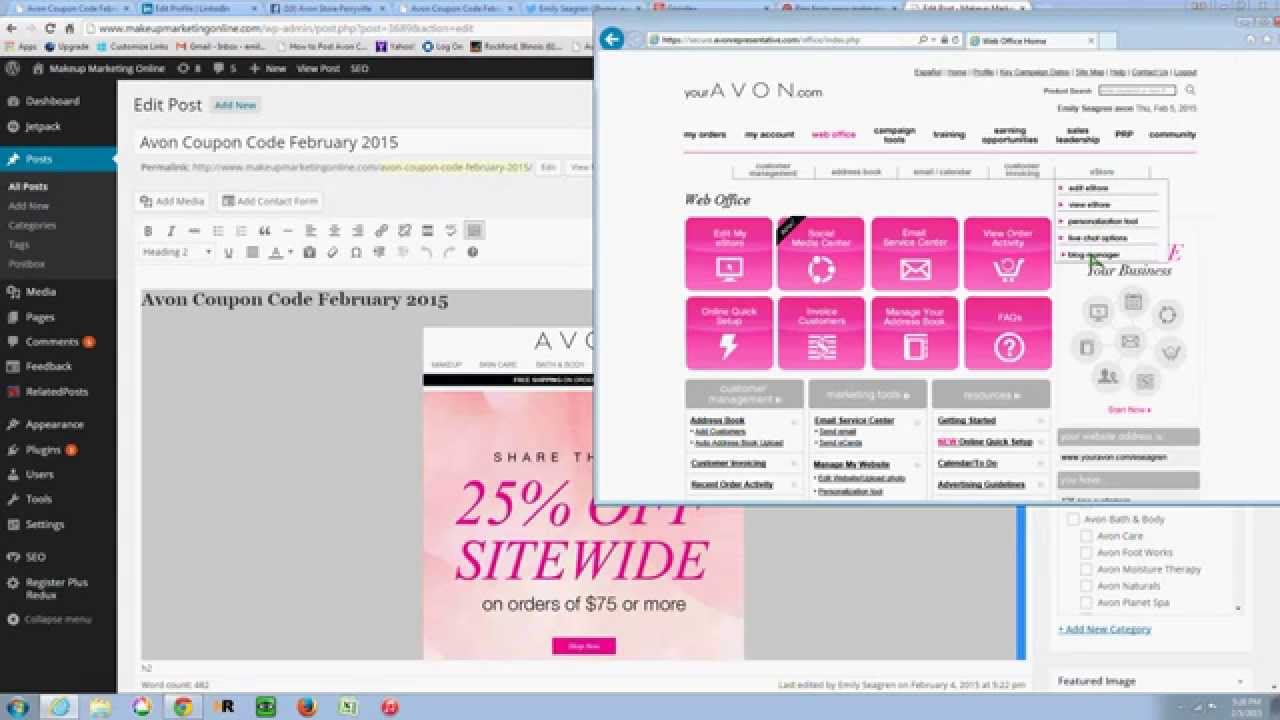 How to Promote Avon Blog Posts on Social Media - YouTube