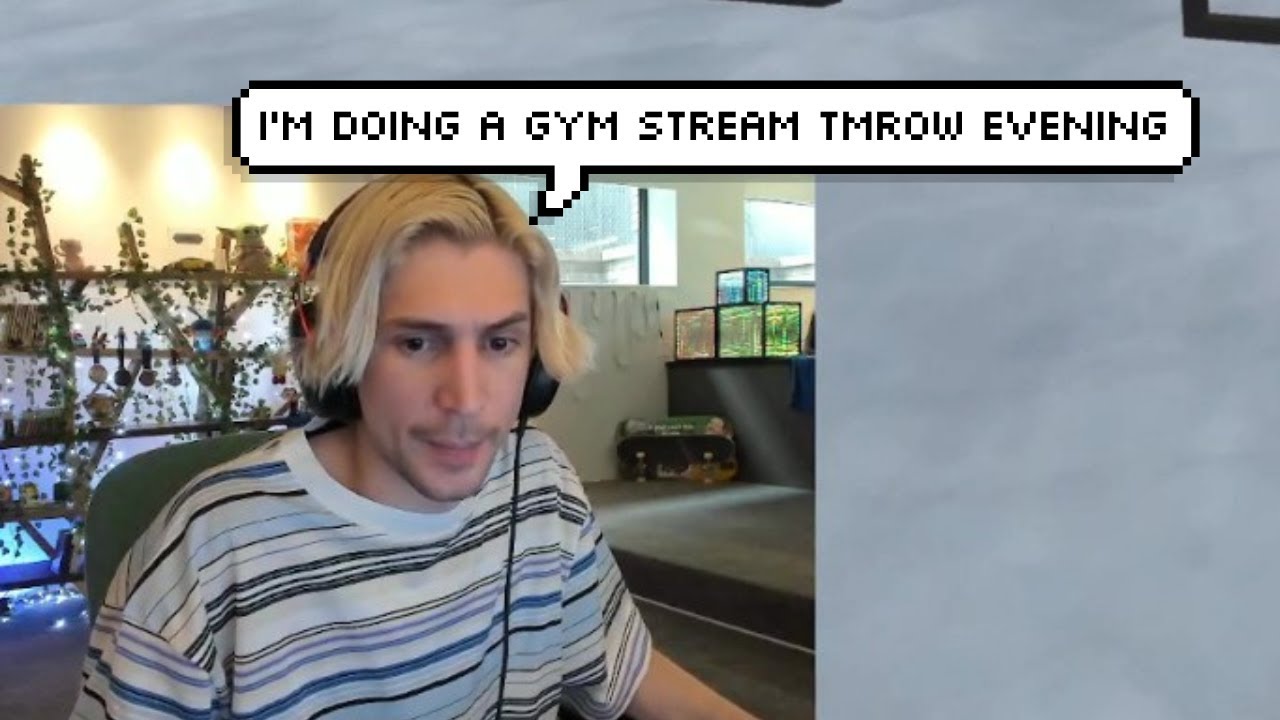 xQc confirms he's doing a Gym Stream tomorrow - YouTube