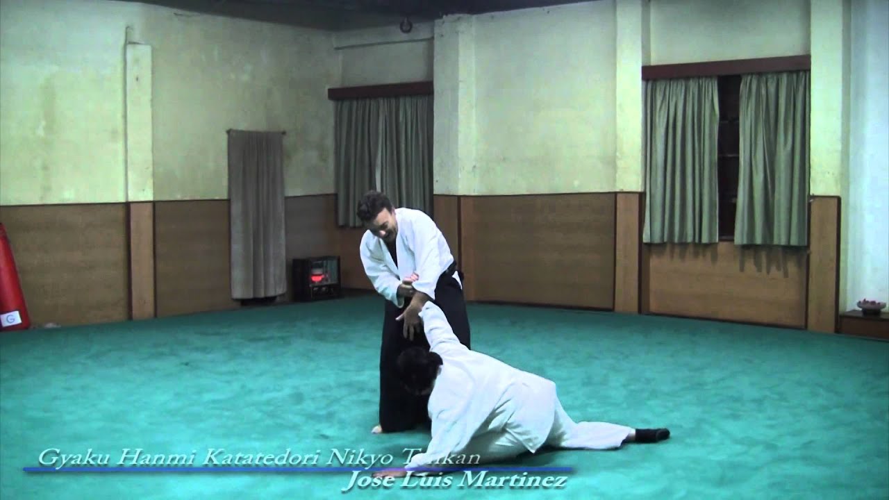 Aikido, Gyaku Hanmi Katatedori Nikyo Tenkan, Jose Luis Martinez - YouTube