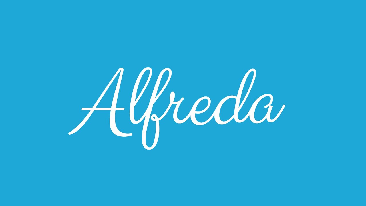 Learn how to Sign the Name Alfreda Stylishly in Cursive Writing - YouTube