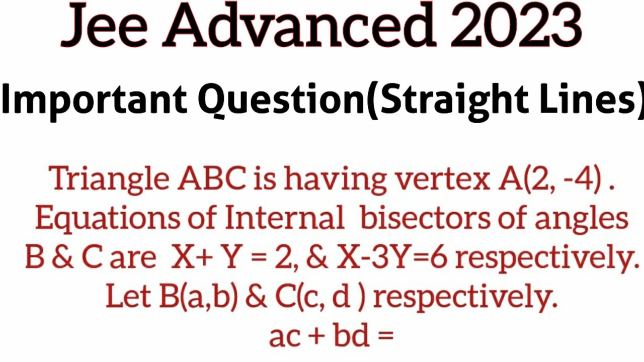 Jee Advanced 2023 Challenging Question🎯| Jee Advanced 2023 Straight ...