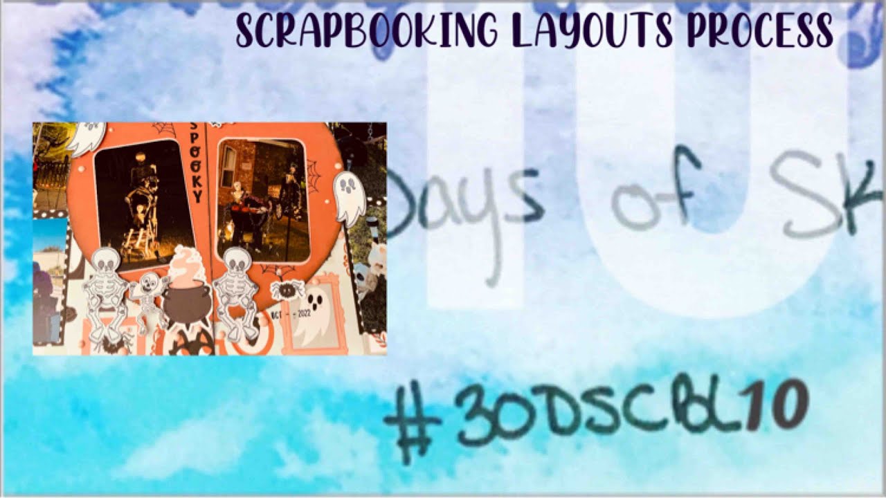 SPOOKY | SCRAPBOOK LAYOUT PROCESS| |DAY 27 | #30daysofsketches - YouTube