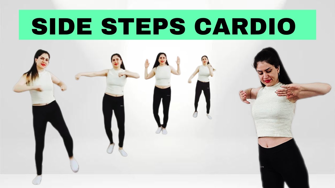 SIDE STEP CARDIO WORKOUT: FAT BURNING LOW IMPACT CARDIO WORKOUT🔥KNEE ...