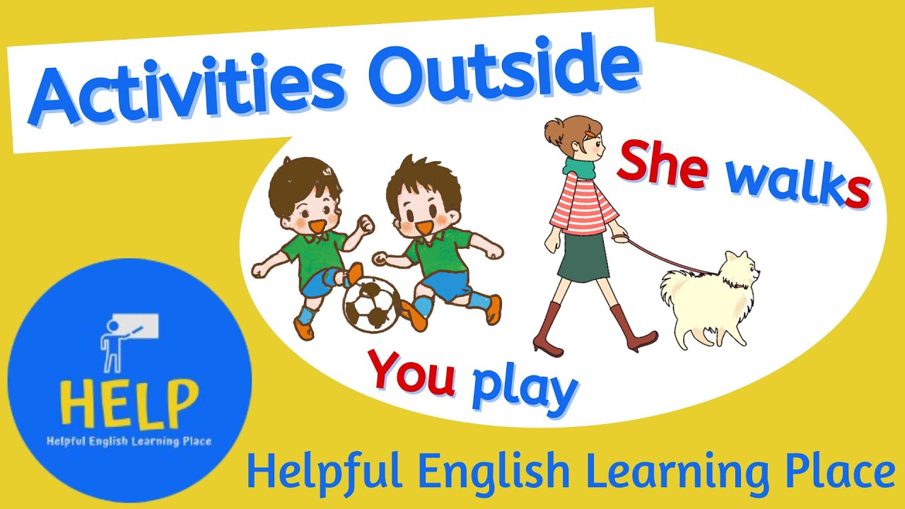 ESL Activities Outside: 1st, 2nd and 3rd Person Singular and Plural ...