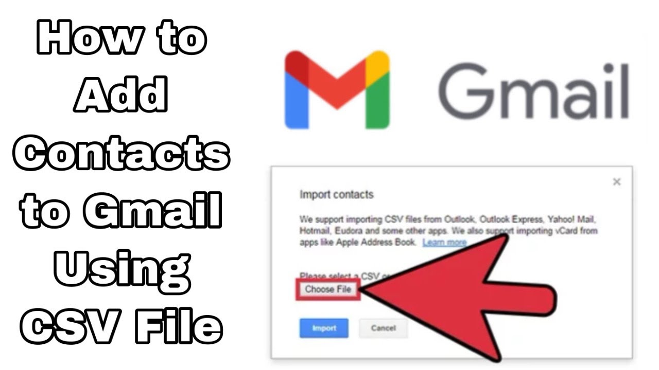 How to Add Contacts to Gmail Using CSV File - how to add contacts in ...