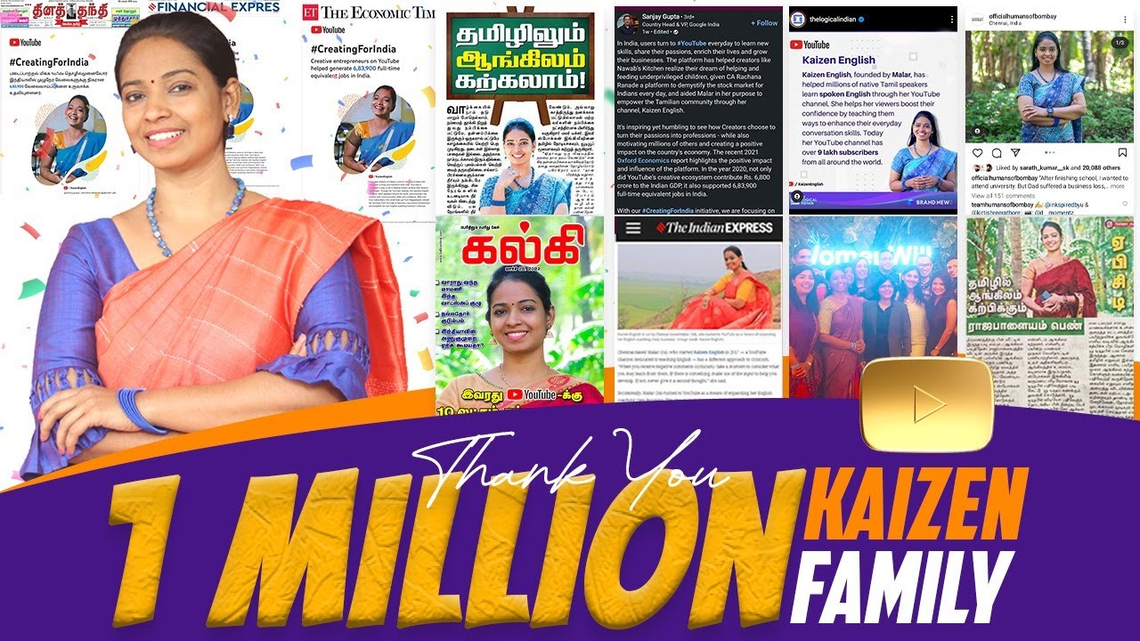 A Million Thanks | 1,000,000 + Kaizen Family | Kaizen English - YouTube