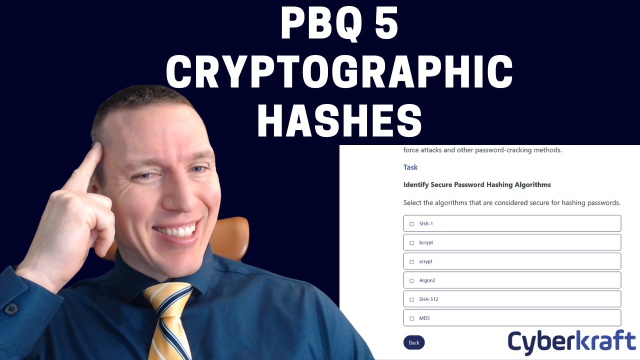 CompTIA PBQ 5 - Cryptographic Hashes - Security+, CySA+, PenTest+ ...
